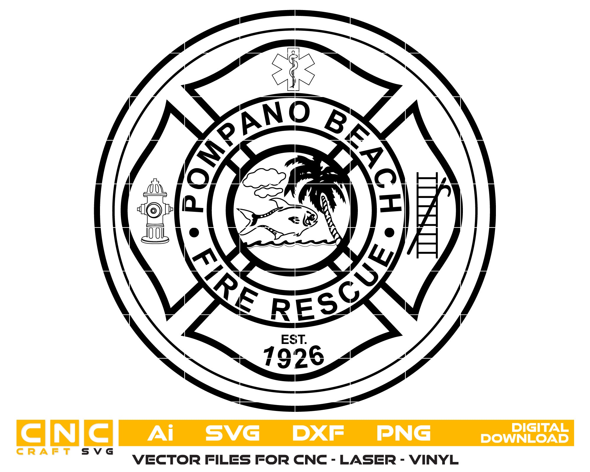 Pompano Beach Fire Rescue Badge