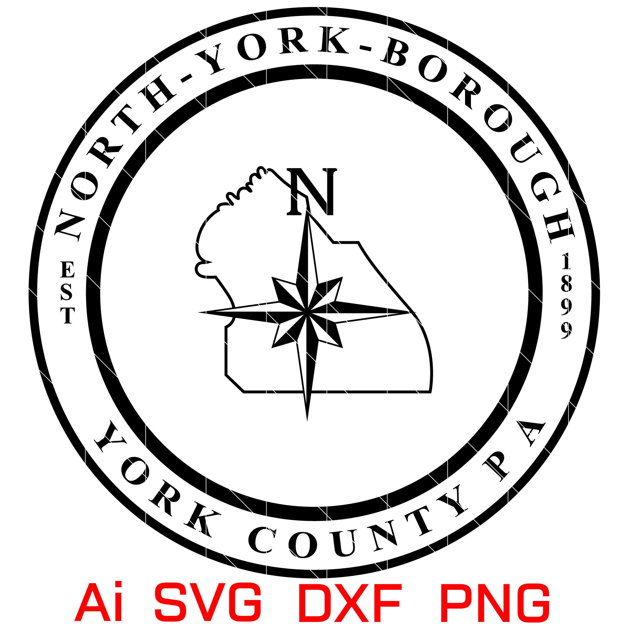 North-york-borough York County Seal Svg