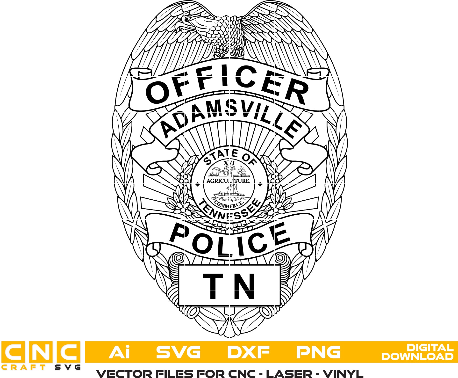 Adamsville Police Officer Badge