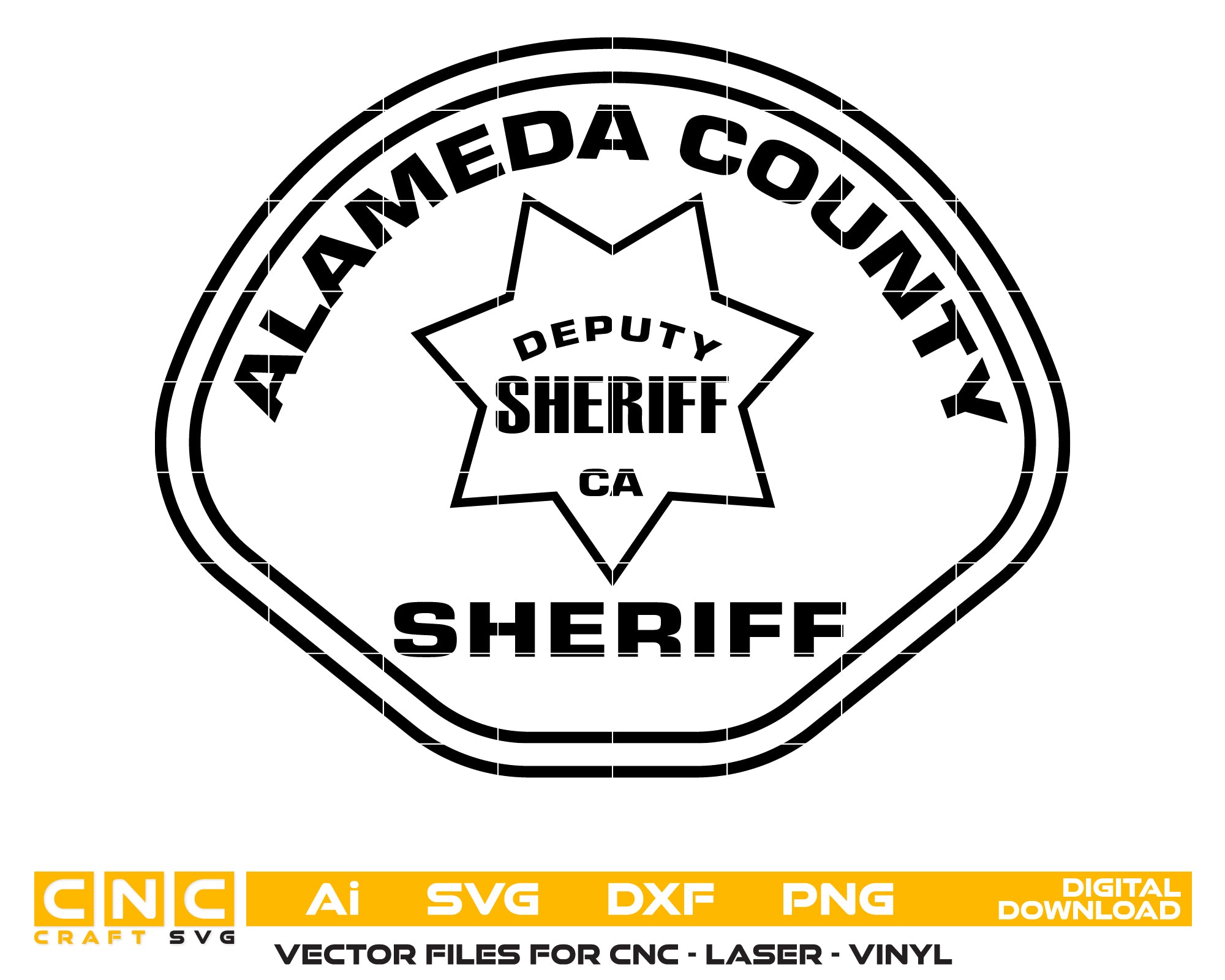 Alameda County Sheriff Patch SVG, California Law Enforcement Patch Vec