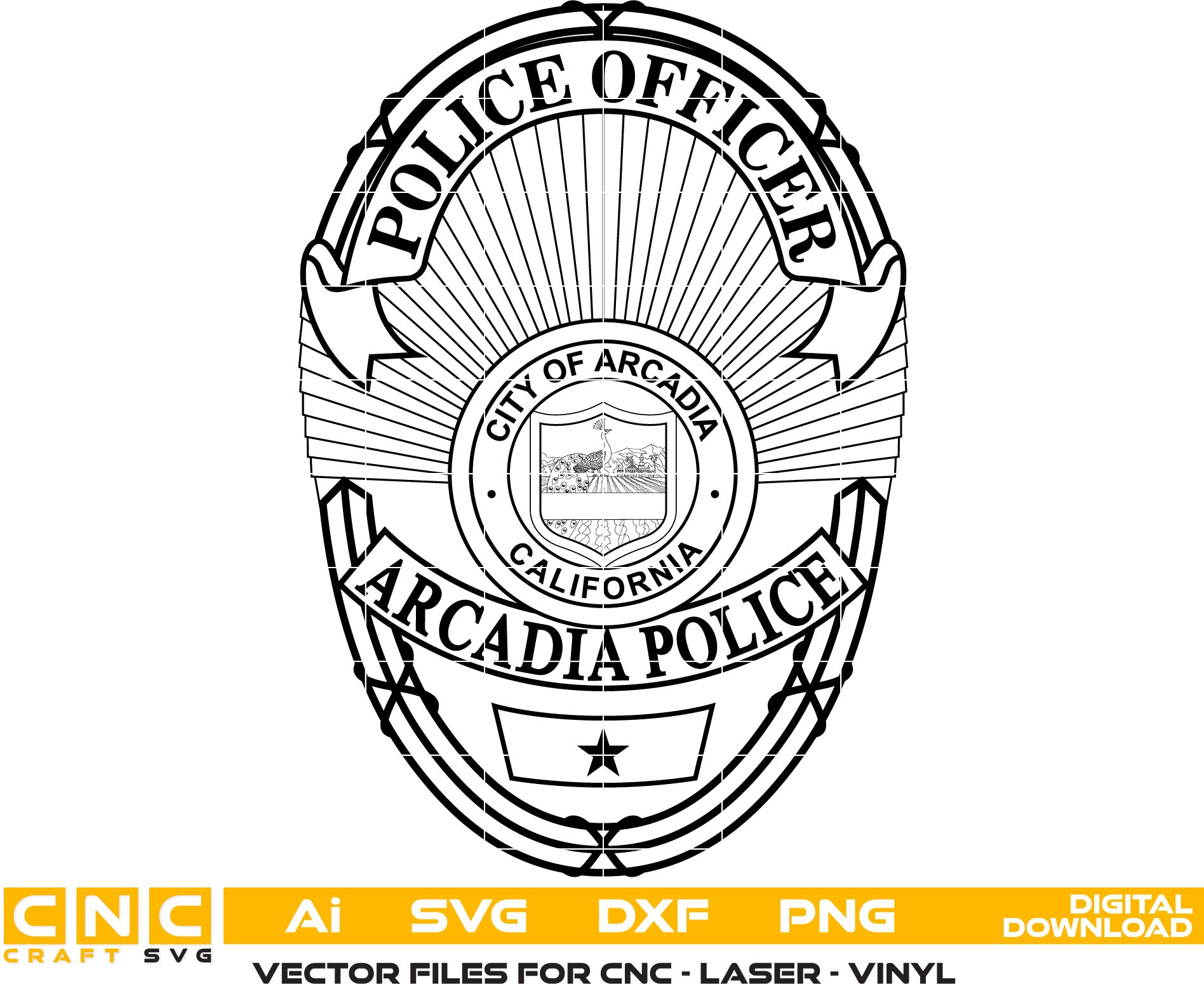 Arcadia Police Officer Badge
