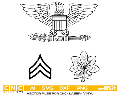 Army Colonel Rank Insignia SVG