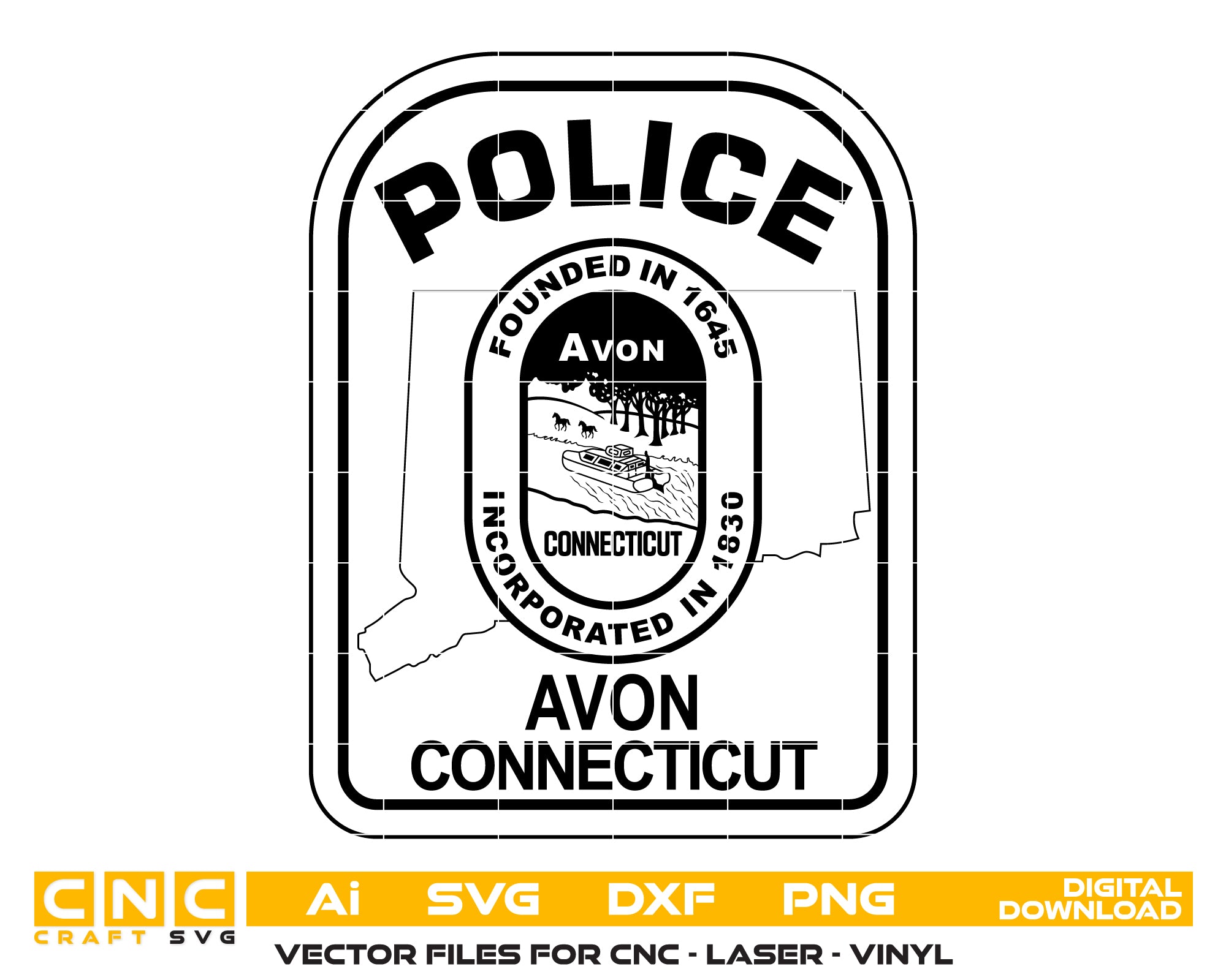 Avon Police Department Patch, Connecticut