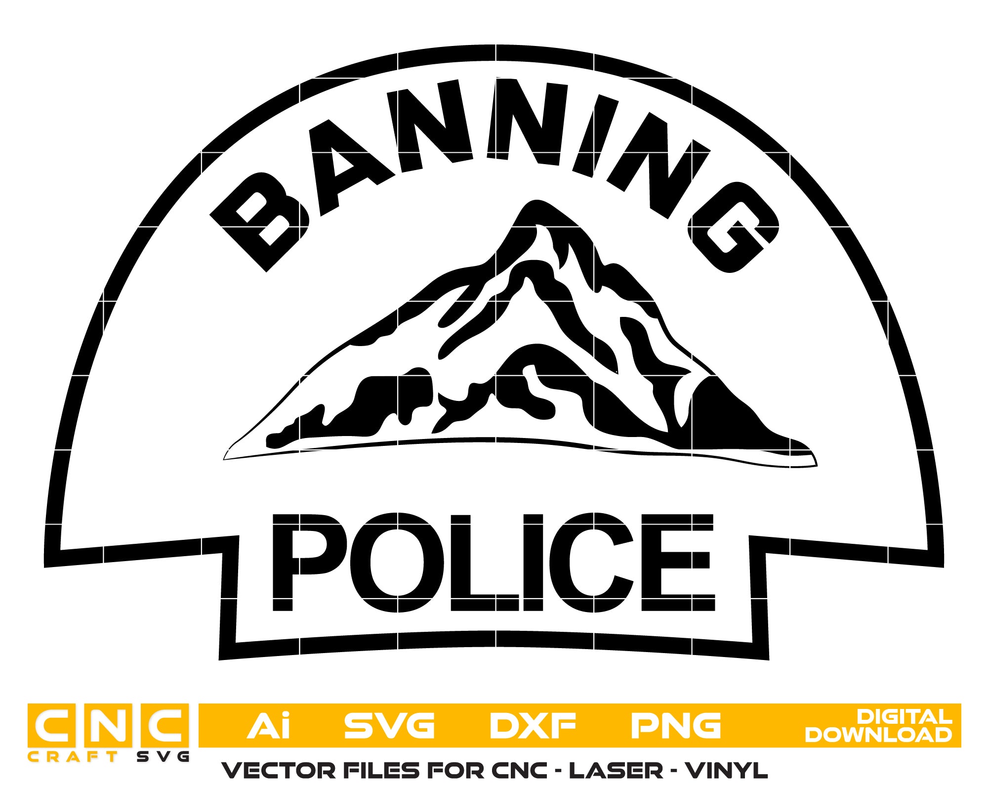 Banning Police California Reproduction Patch
