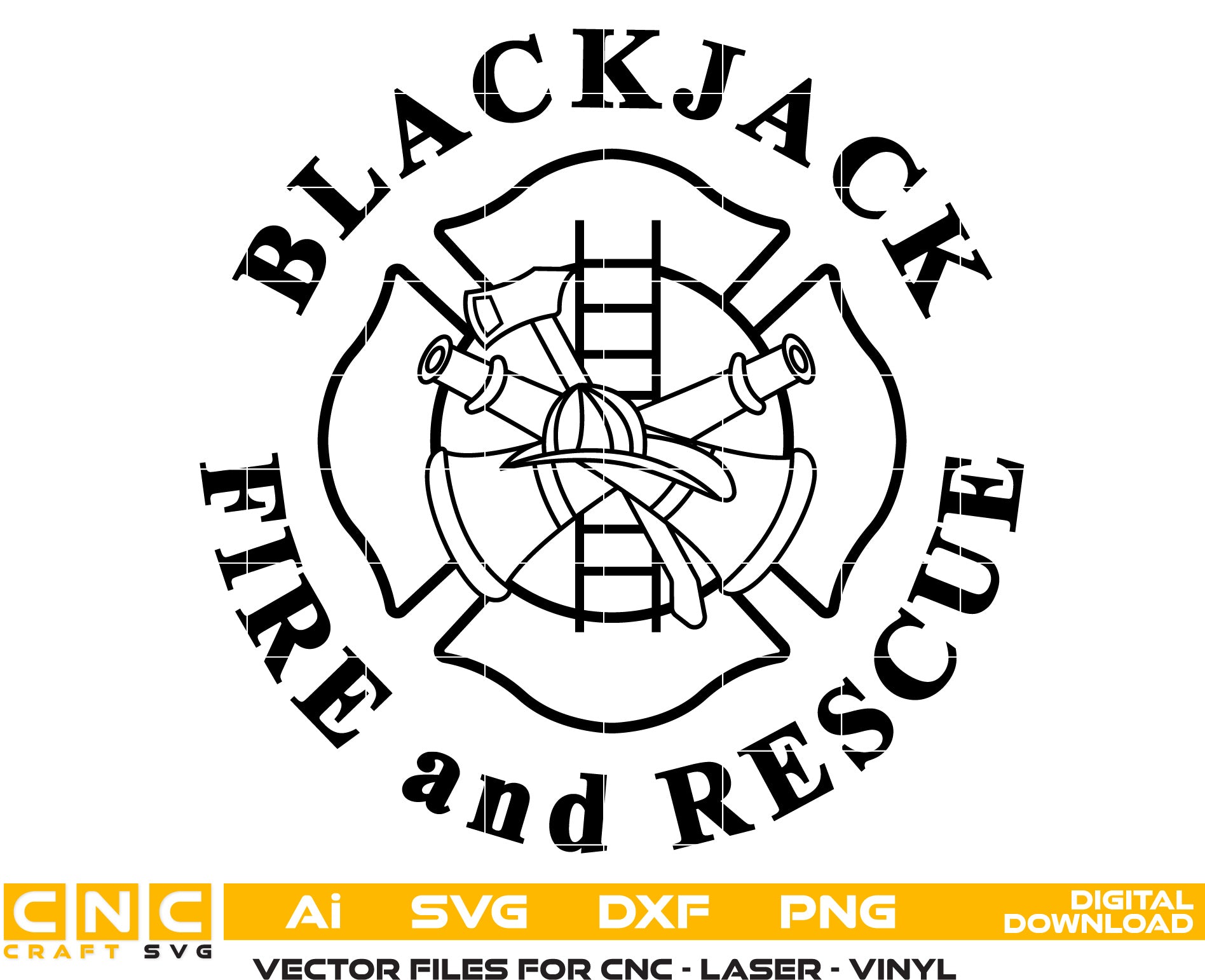 Blackjack Fire Rescue Badge