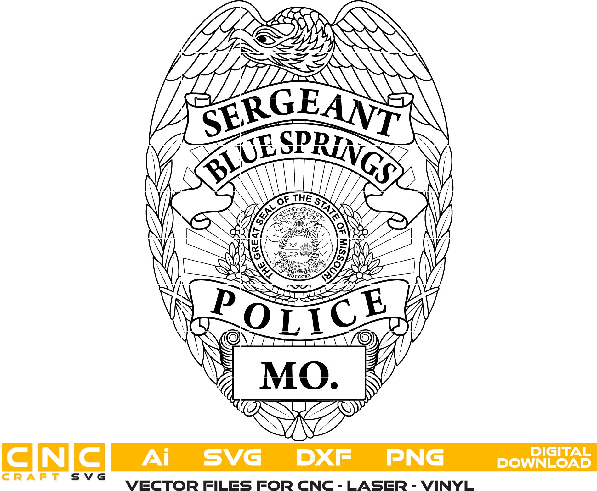 Blue Springs Police Sergeant Badge