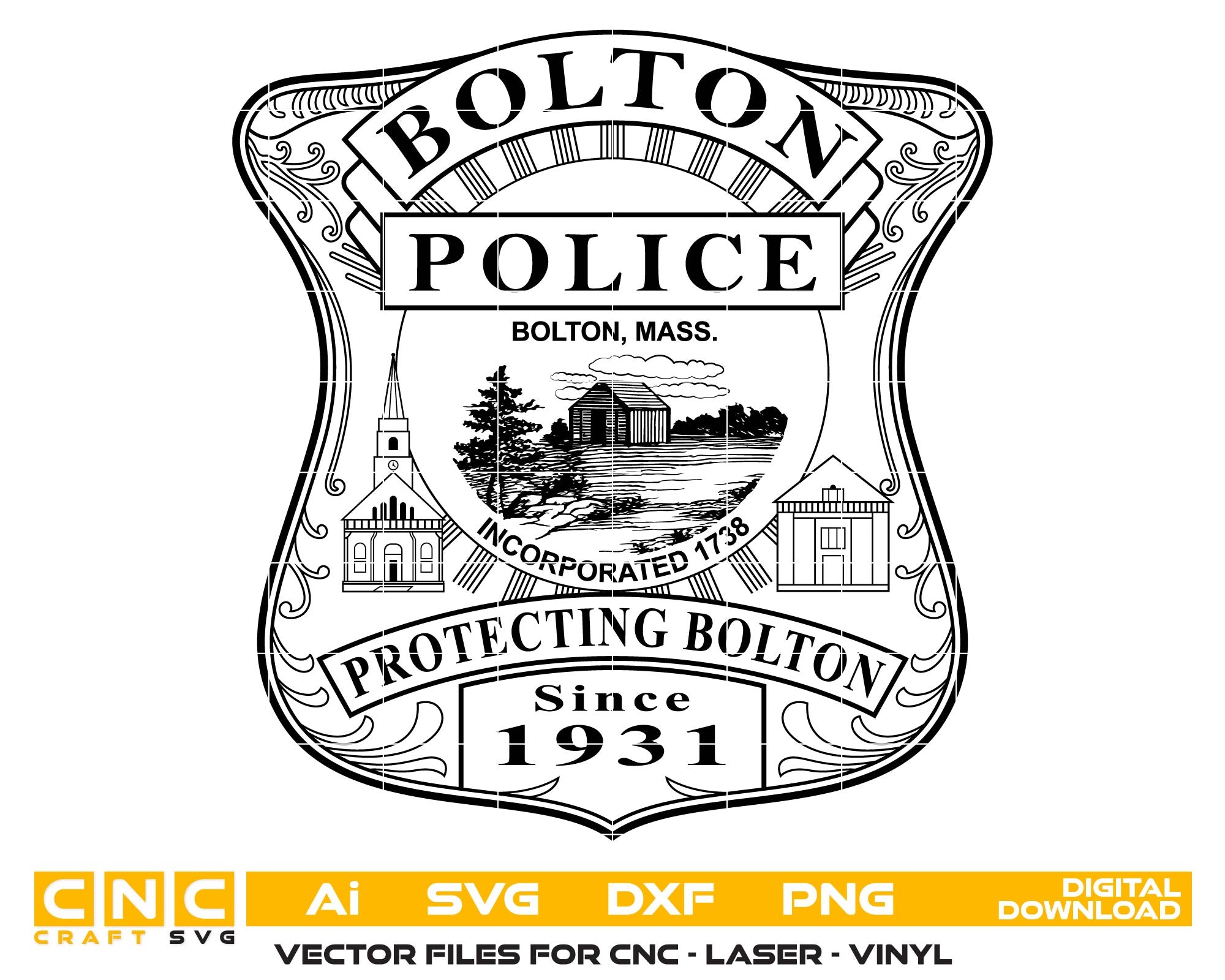 Bolton Police Department Badge