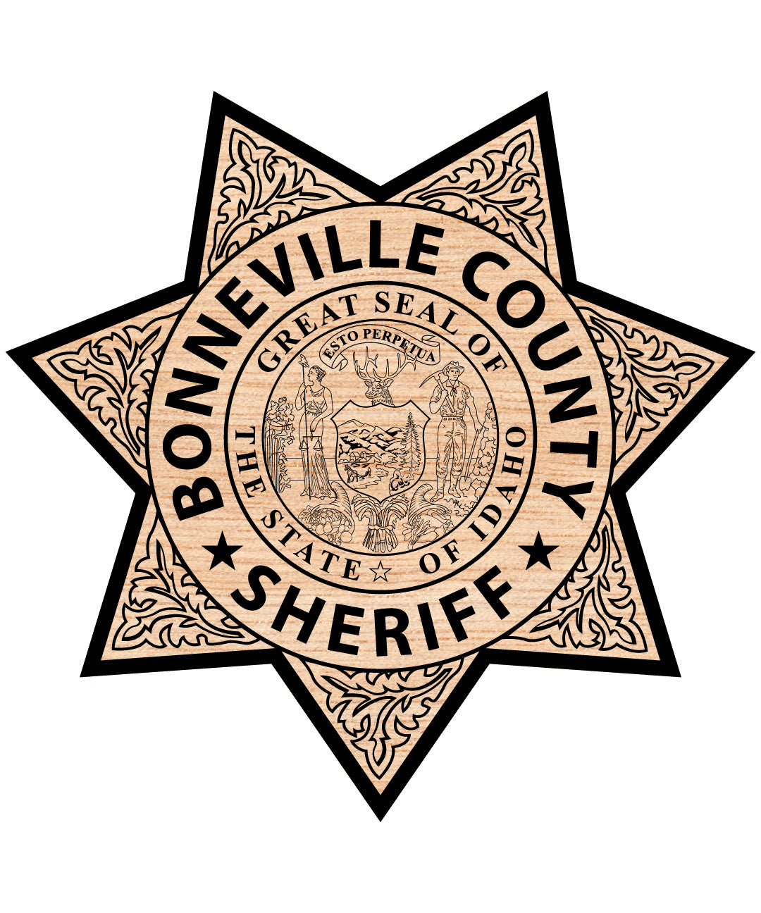 Bonneville County Sheriff Badge SVG, Law Enforcement Badge Vector File