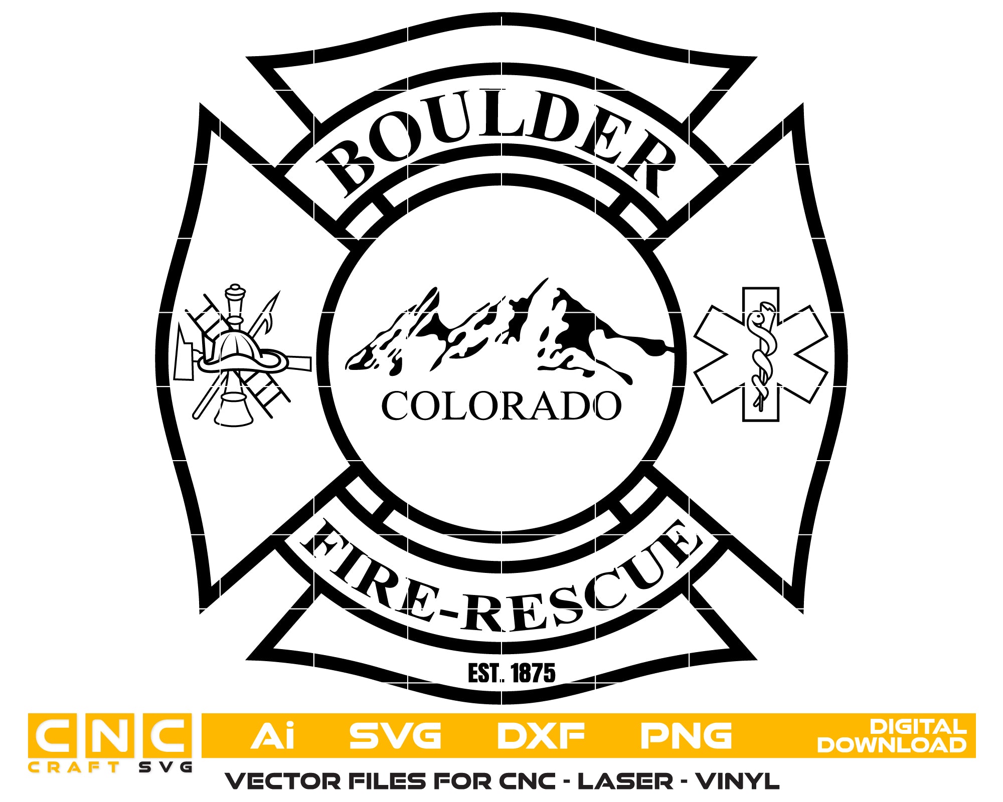 Boulder Colorado Fire-Rescue Badge