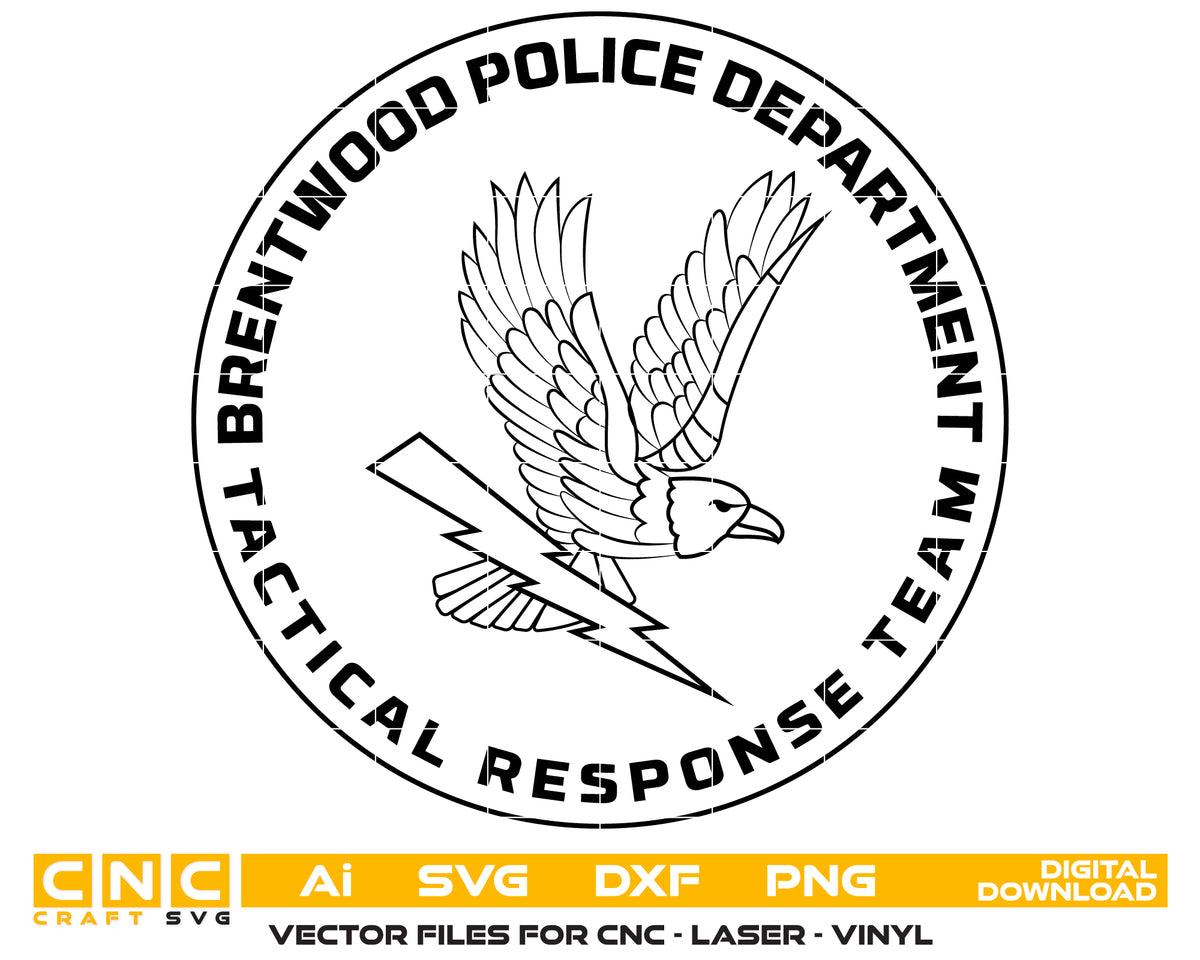 Brentwood Police Department Tactical Response Team Logo SVG – Law Enfo
