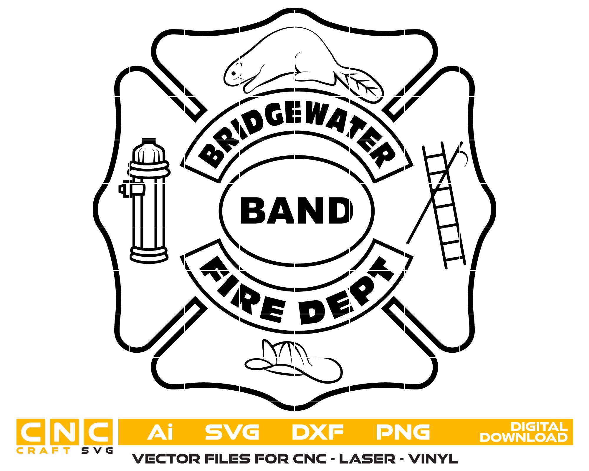Bridgewater Fire Department Band Badge