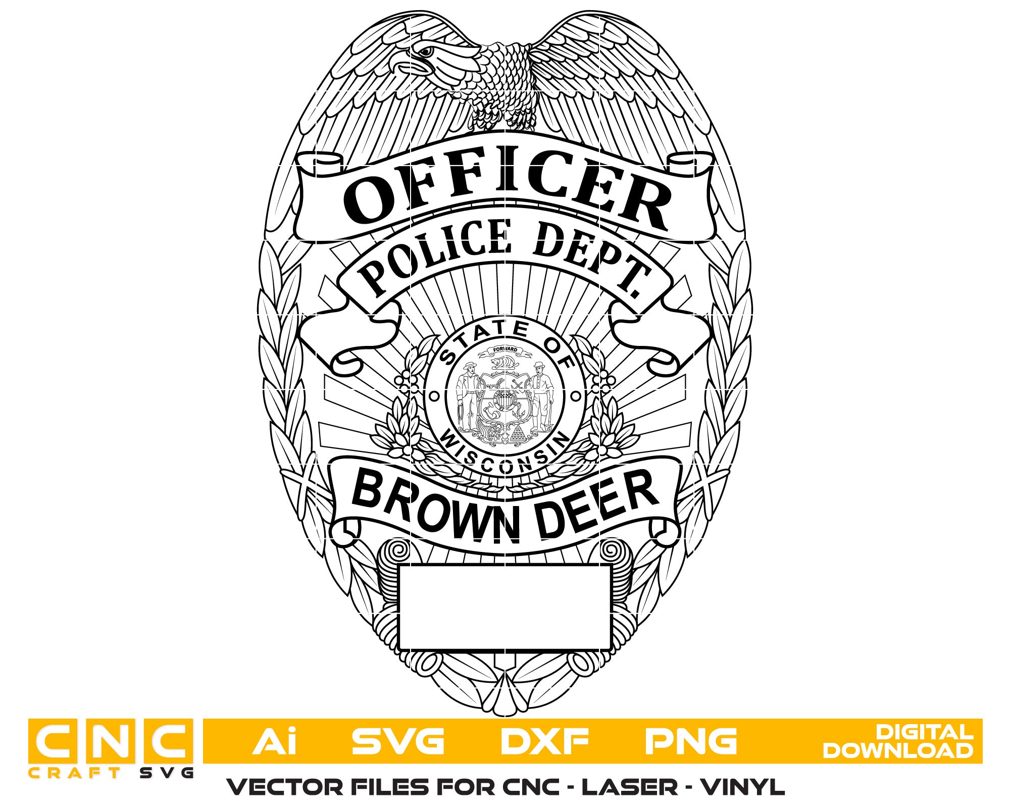Brown Deer Wisconsin Police Officer Badge