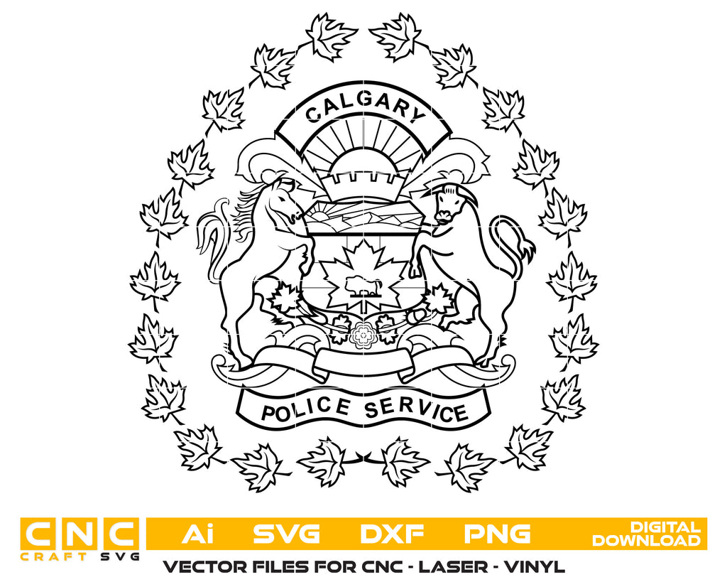 Calgary Police Service Logo SVG, Law Enforcement Logo Vector File