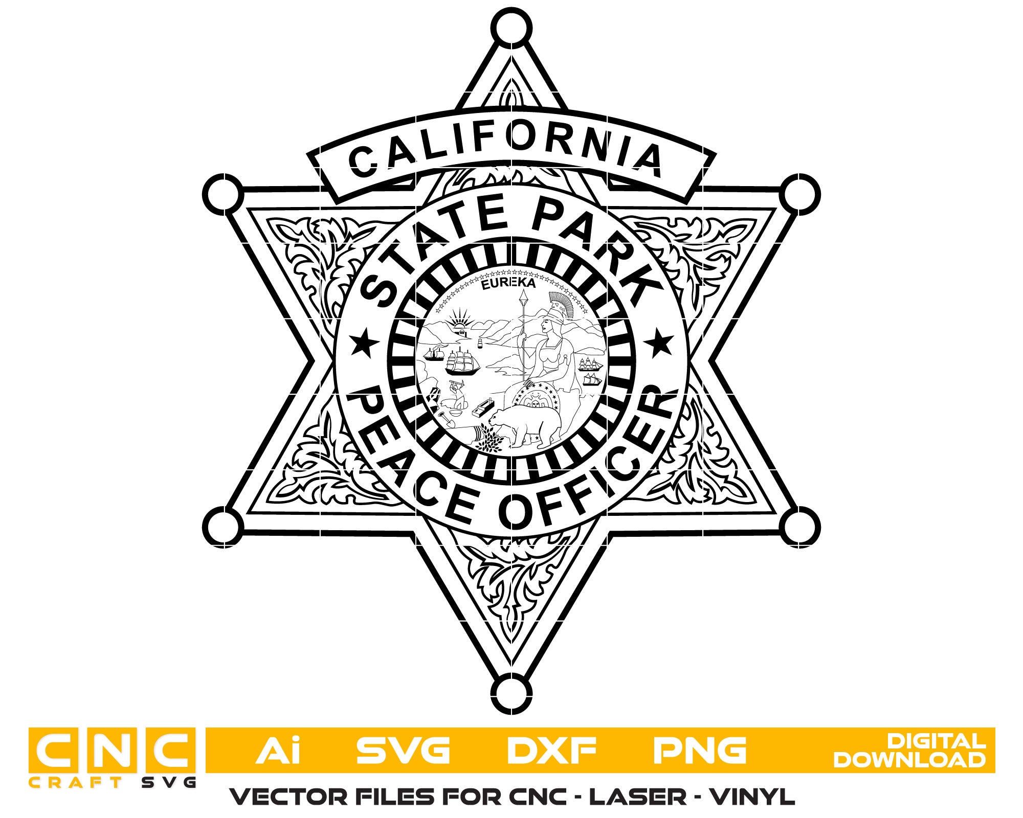 California State Parks Peace Officer Badge Svg
