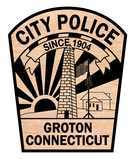 City of Groton Police Department Patch SVG, Connecticut Police Patch V