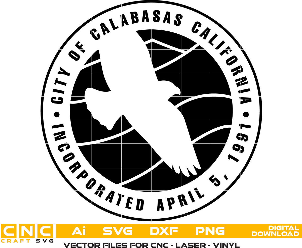 City of Calabasas Seal, California Seal vector Art, Seal svg, Calabasa