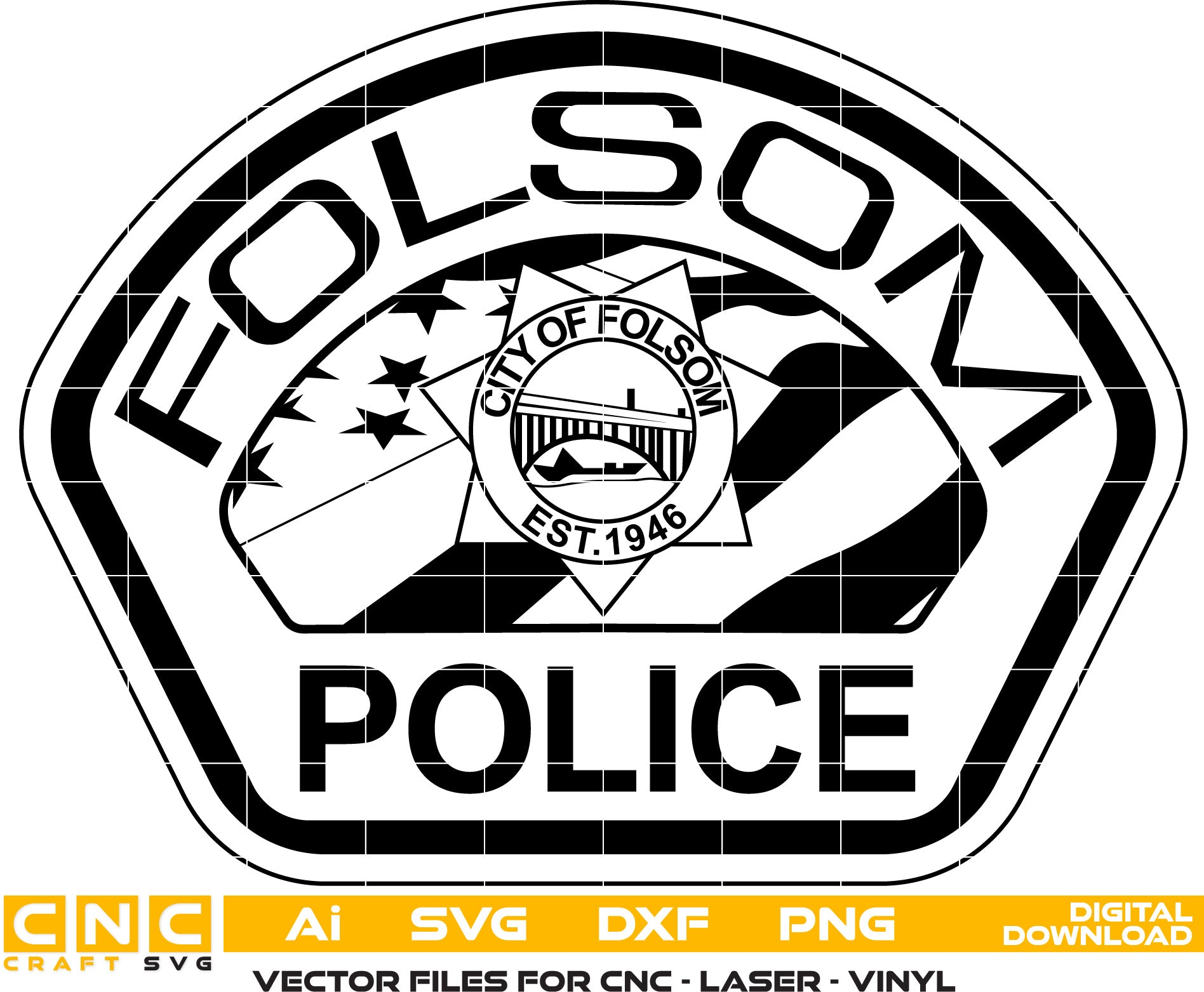 City of Folsom Police Badge