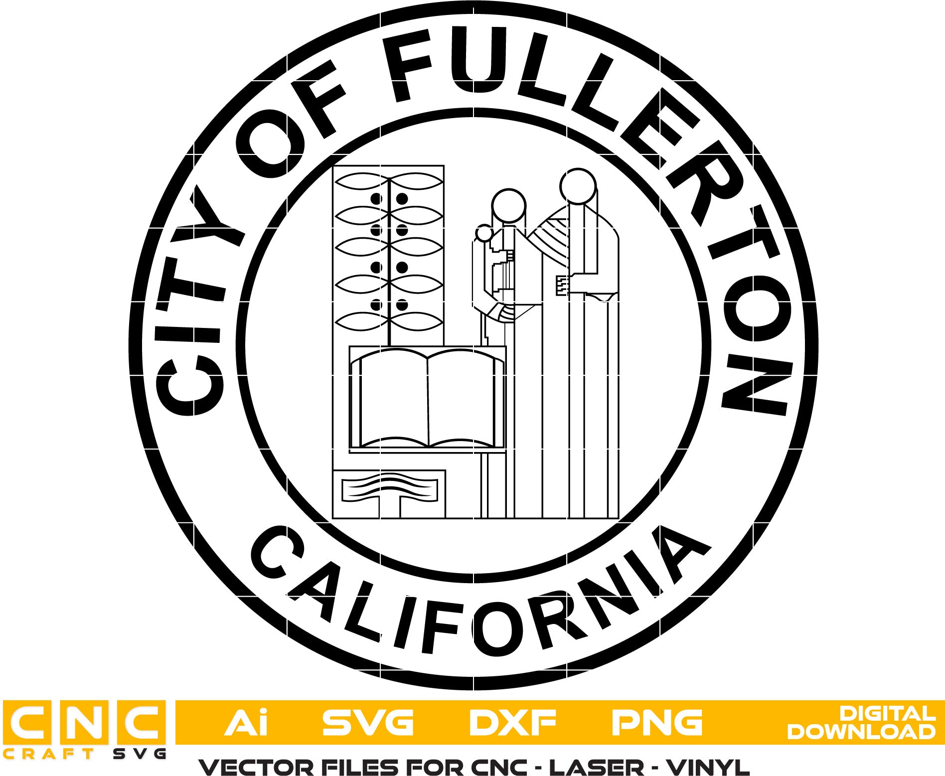City Of Fullerton Logo Fullerton Of California Of United States Flag