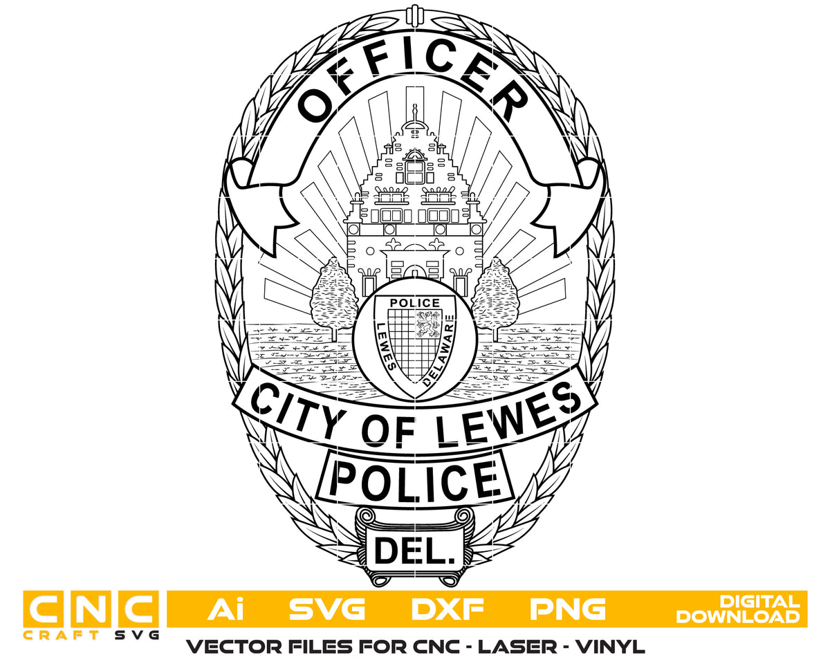 City of Lewes Police Officer Badge
