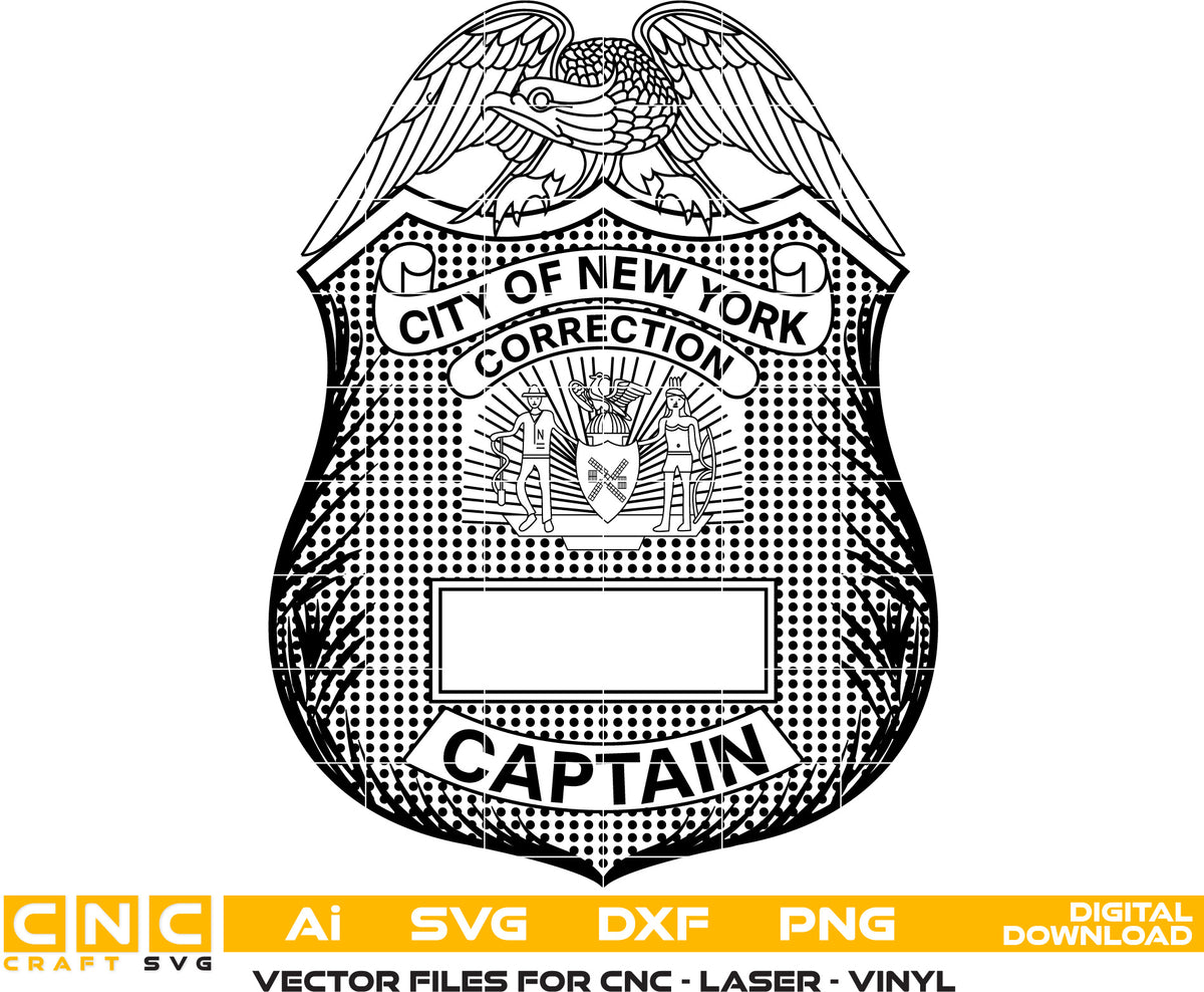City of New York Correction Captain Officer Badge