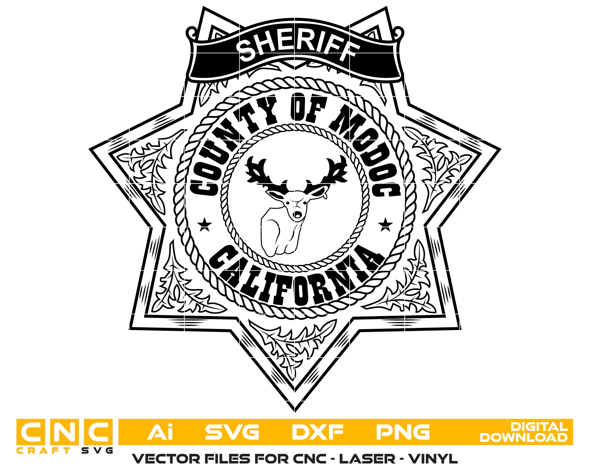 County Of Modoc California Sheriff Badge