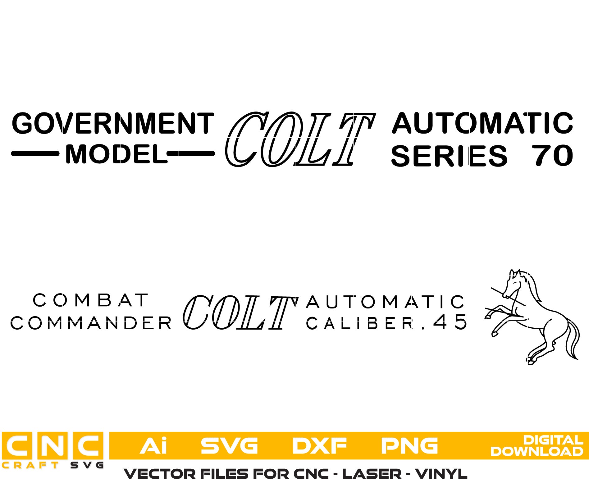 Colt Logo Text Engraving File