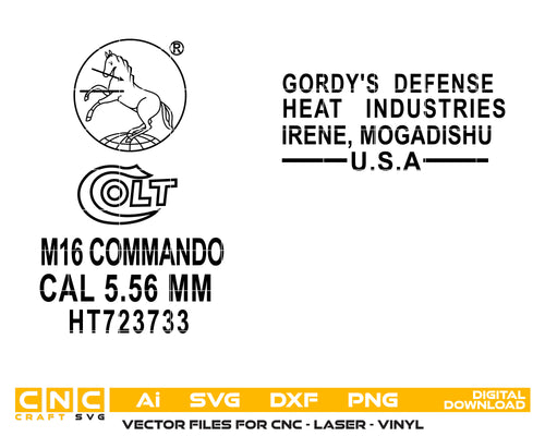 Colt Logo SVG – Firearms Vector Design for Engraving & Printing