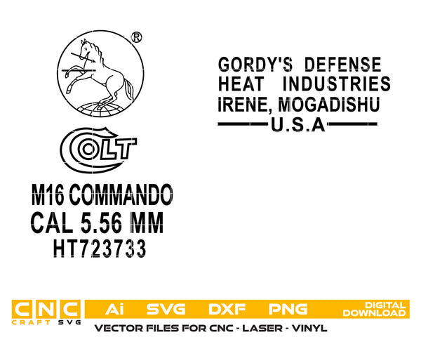 Colt Logo SVG – Firearms Vector Design for Engraving & Printing