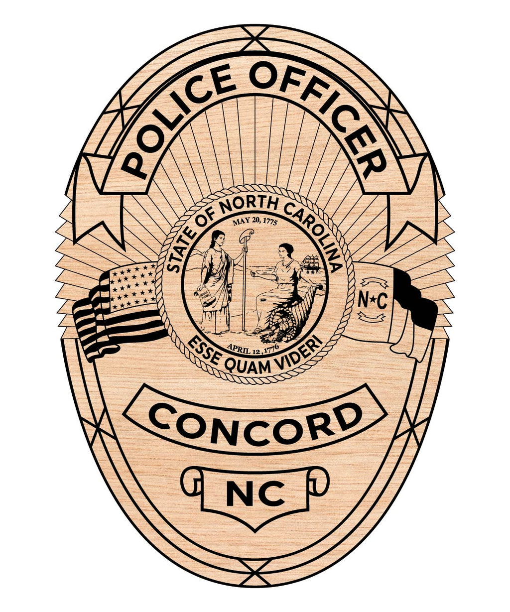 Concord Police Officer Badge SVG, Police Badge Vector File