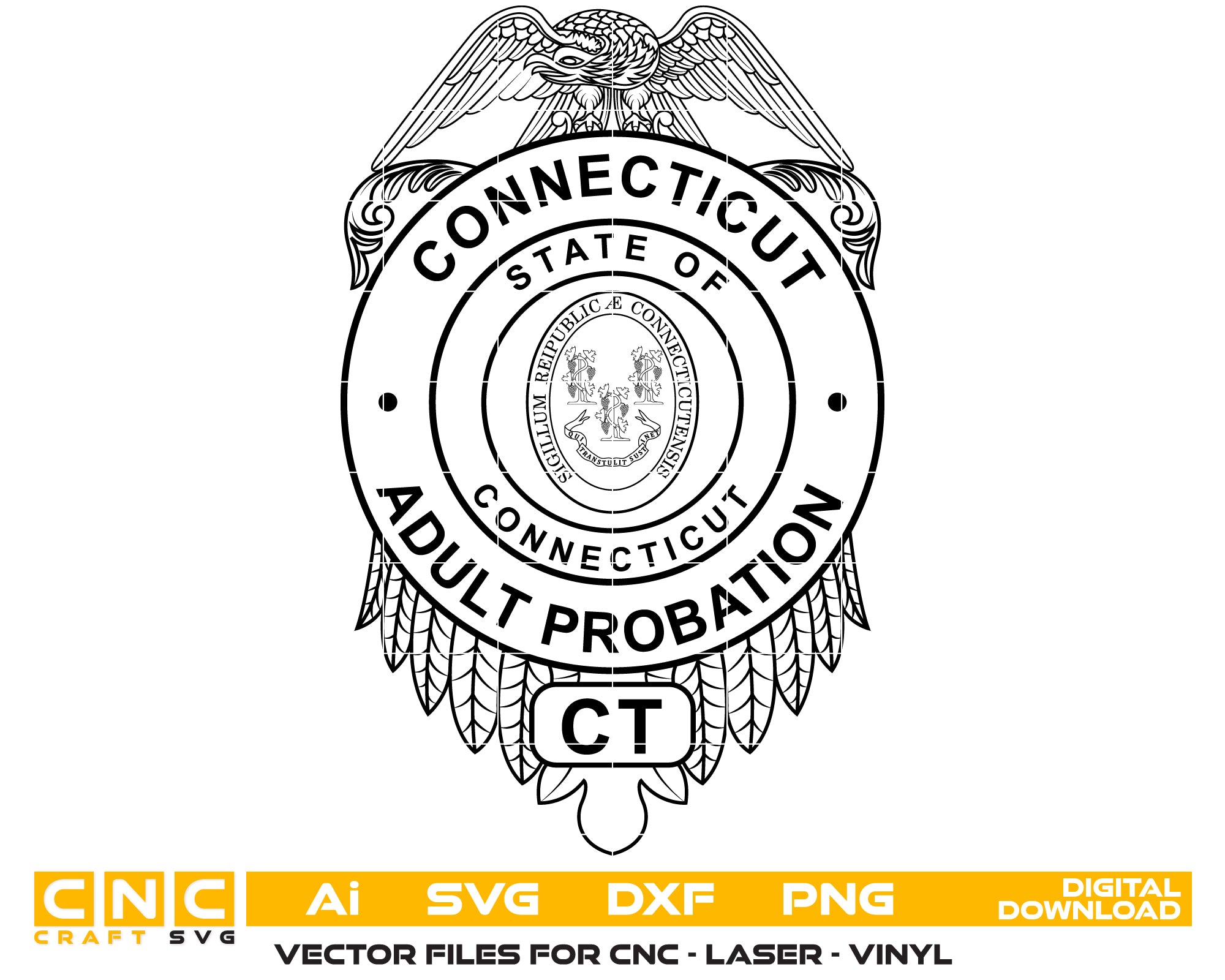 Connecticut Adult Probation Officer Badge