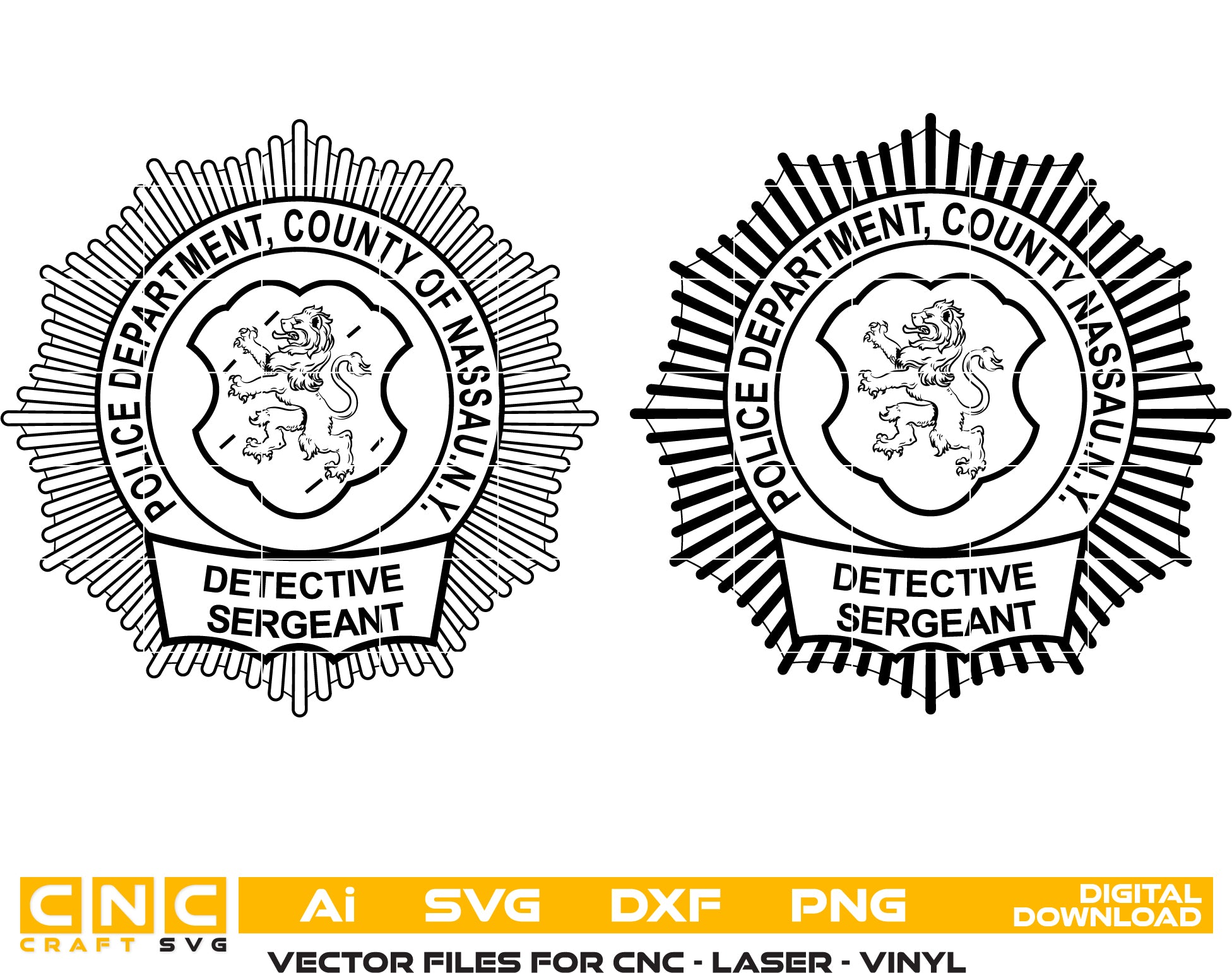 County of Nassau Police Detective Sergeant Badge