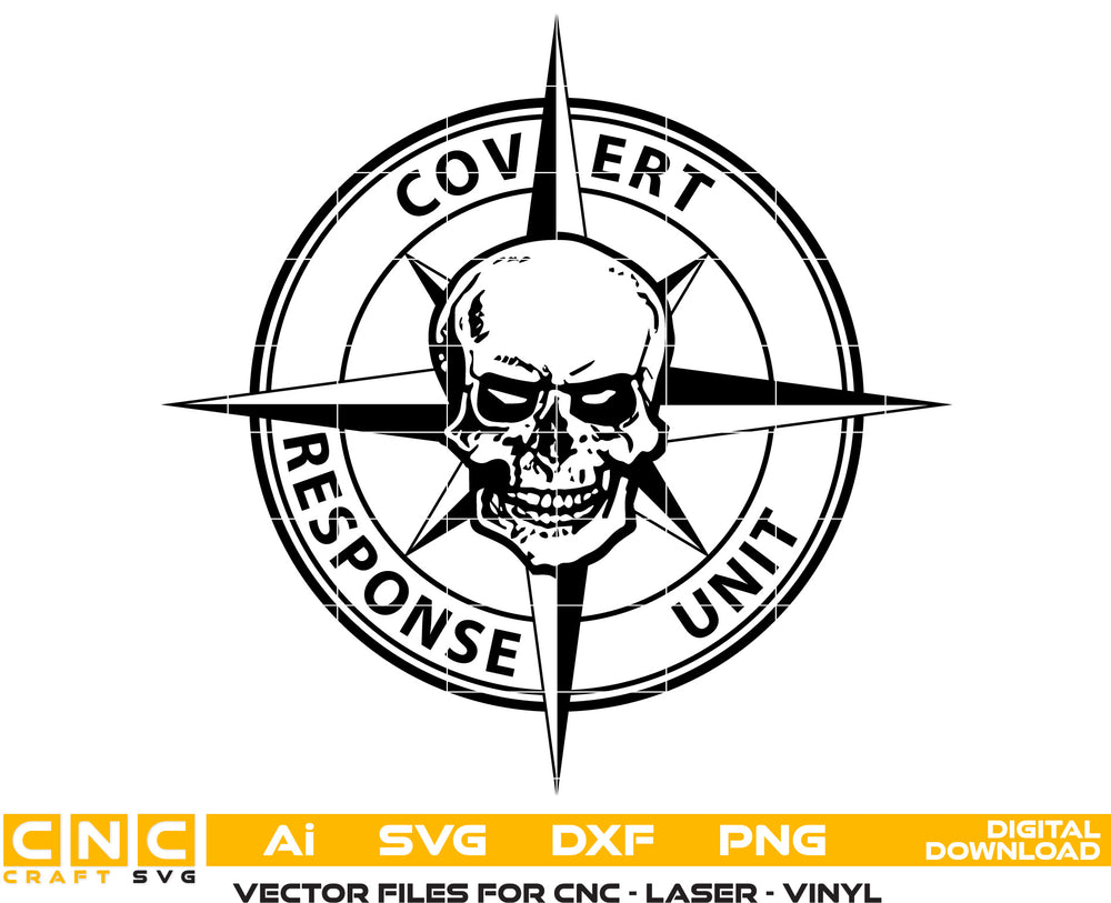 Covert Response Unit Logo Vector Art, Ai,SVG, DXF, PNG, Digital Files