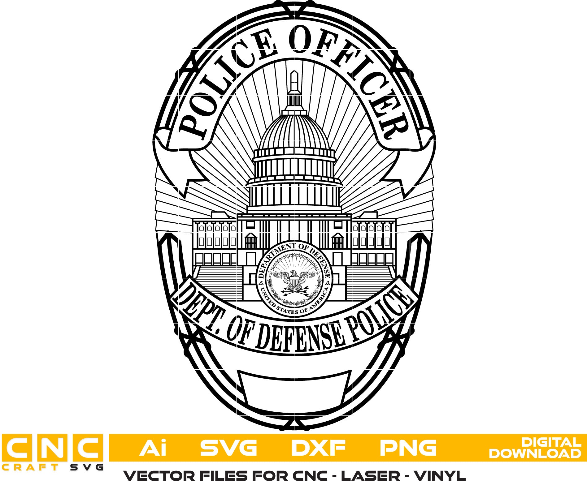 Defense Police Officer Badge