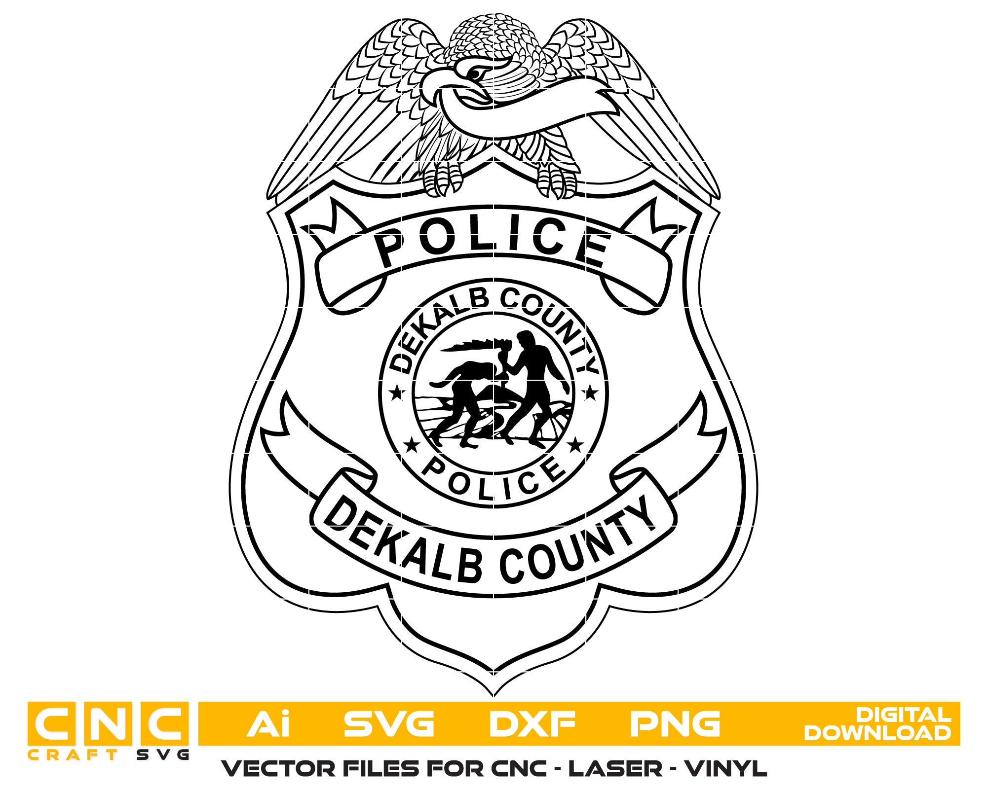 Dekalb County Police Department Badge