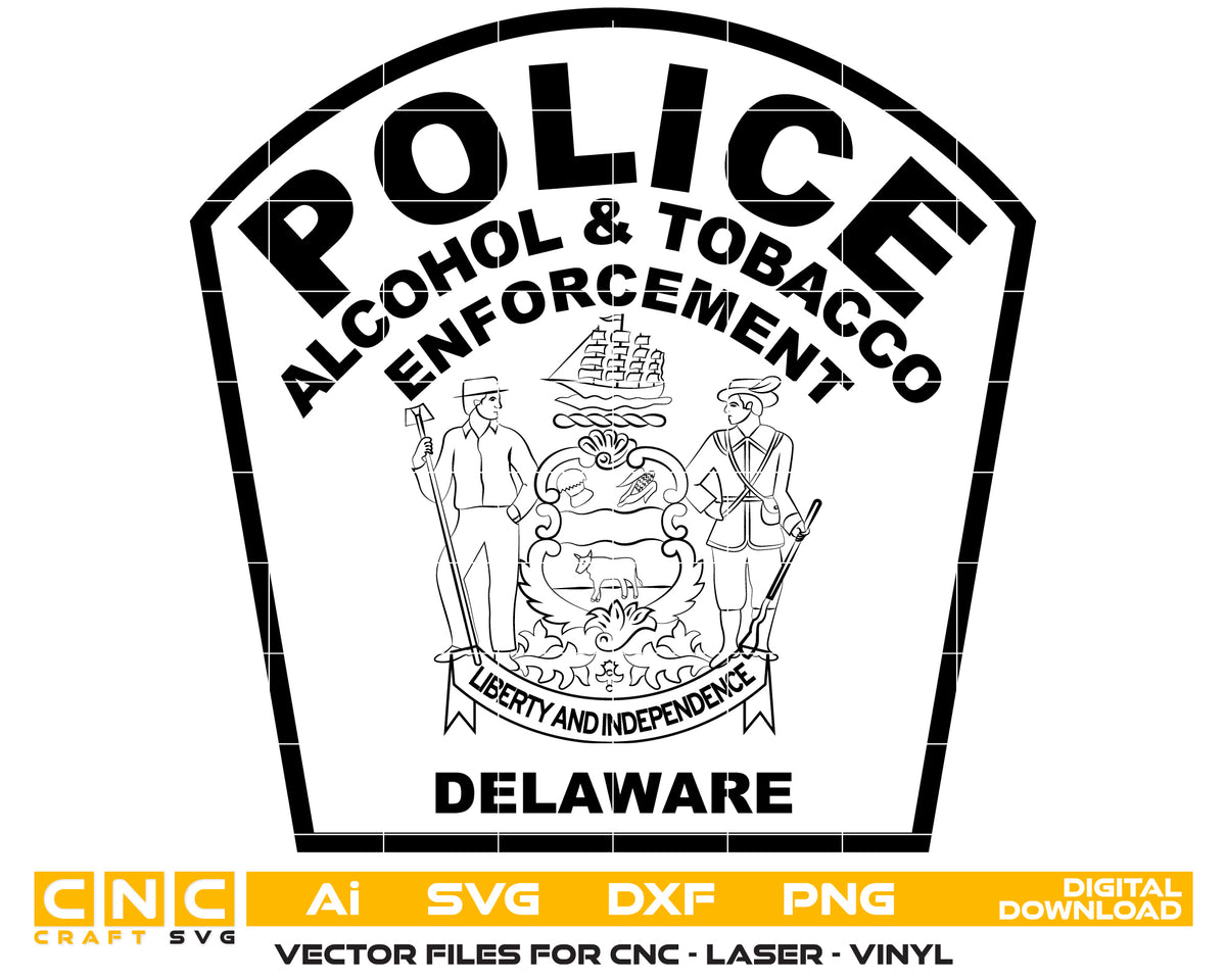 Delaware Alcohol and Tobacco Enforcement Police Badge