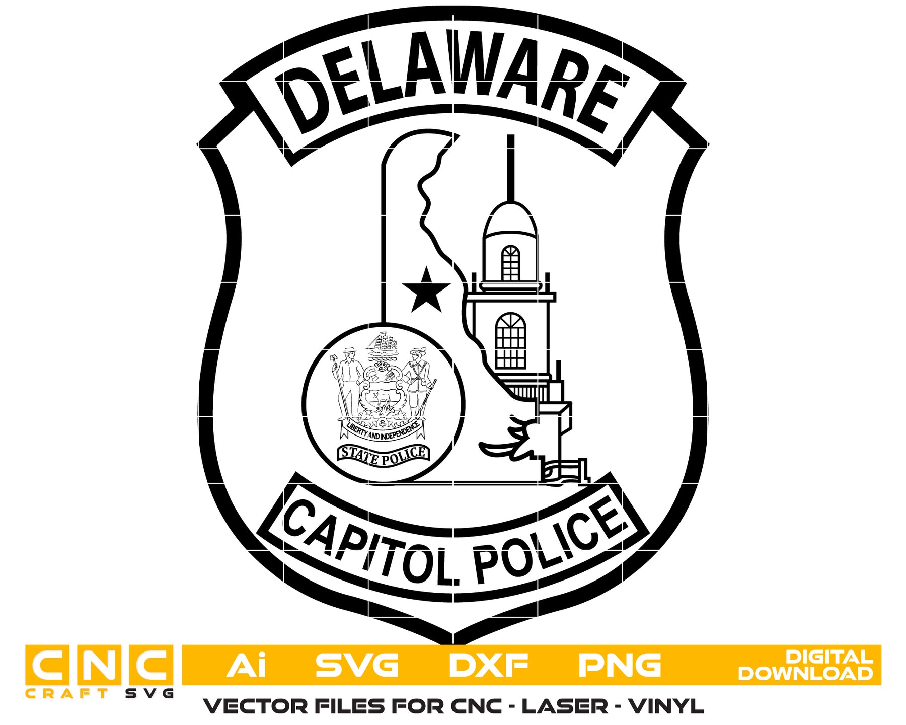 Delaware Capitol Police Badge