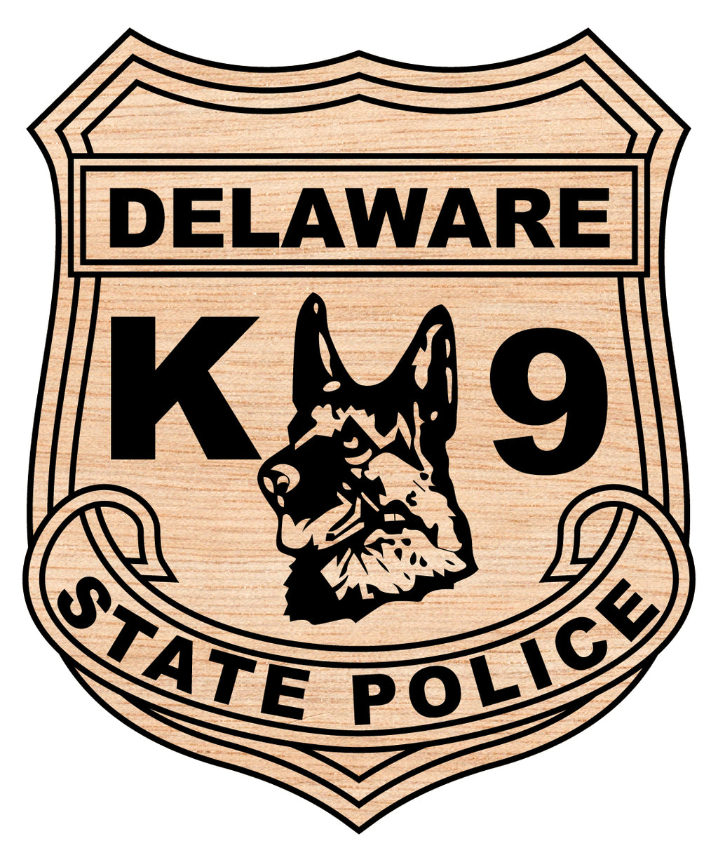 Delaware State Police K-9 Unit Badge SVG – Law Enforcement Dog Emblem