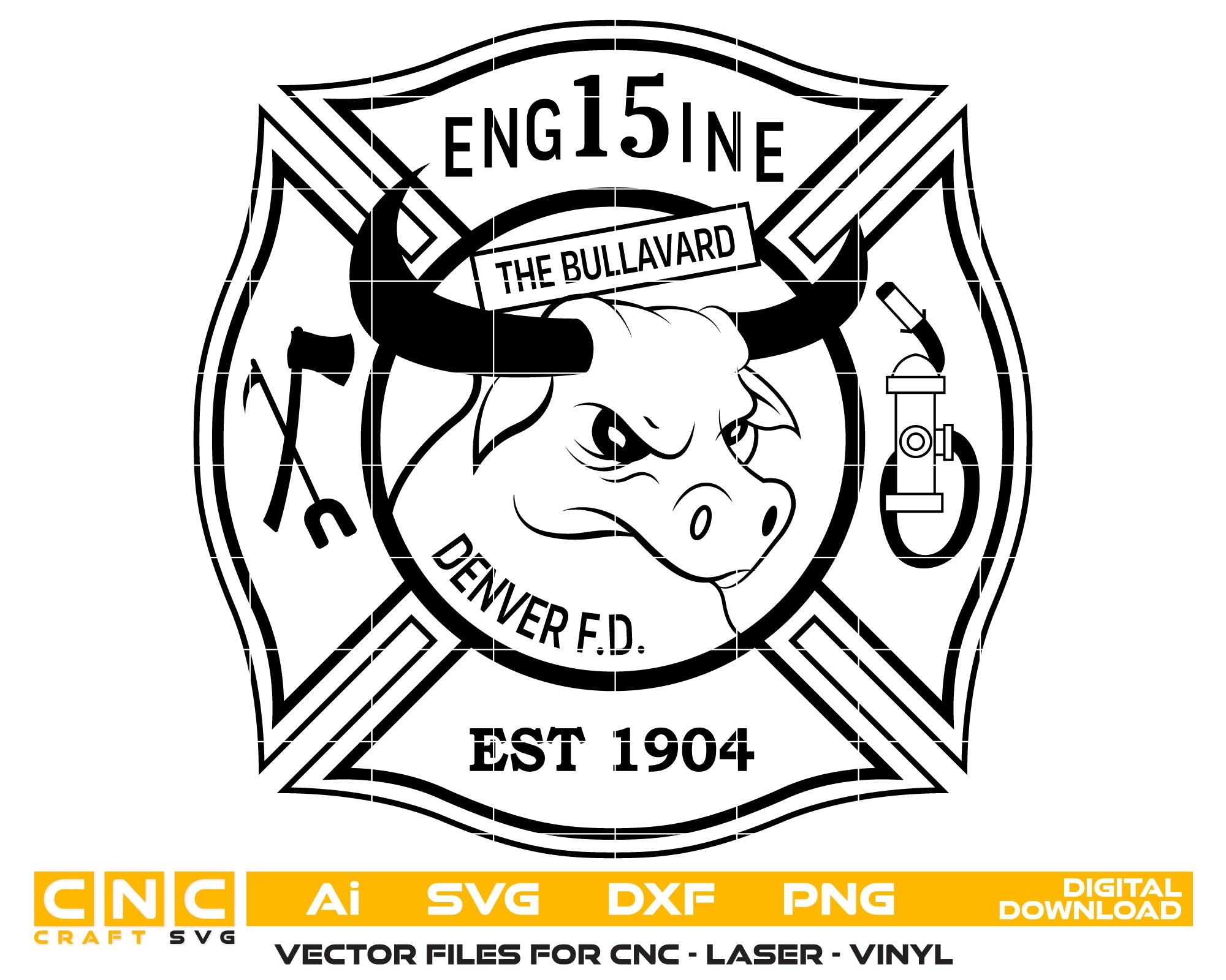 Denver Fire Department Engine 15 Badge