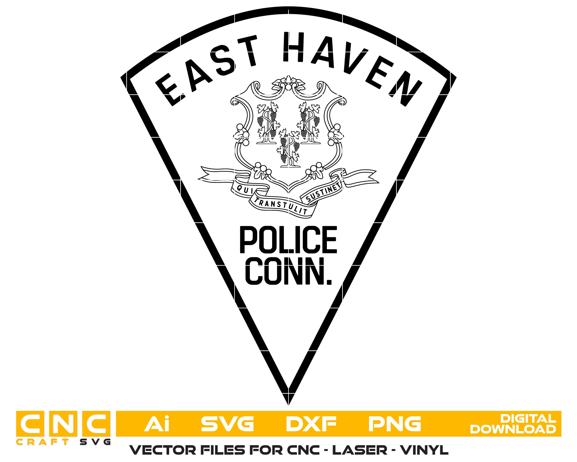 East Haven Police Patch SVG – Connecticut Law Enforcement Emblem Vecto