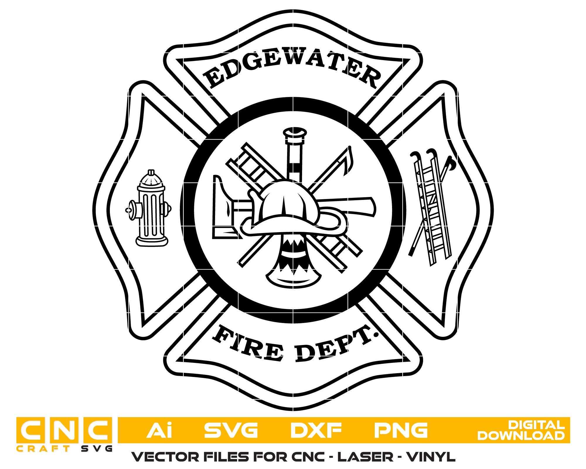 Edgewater Volunteer Fire Department Badge