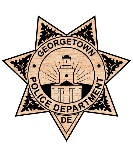 Georgetown Police Department Badge SVG, Law Enforcement Badge Vector F