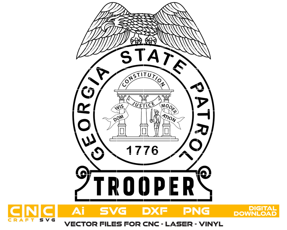 Georgia State Patrol Trooper Badge