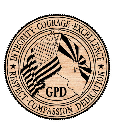 Glendale Police Department Logo SVG, Arizona Law Enforcement Logo Vect