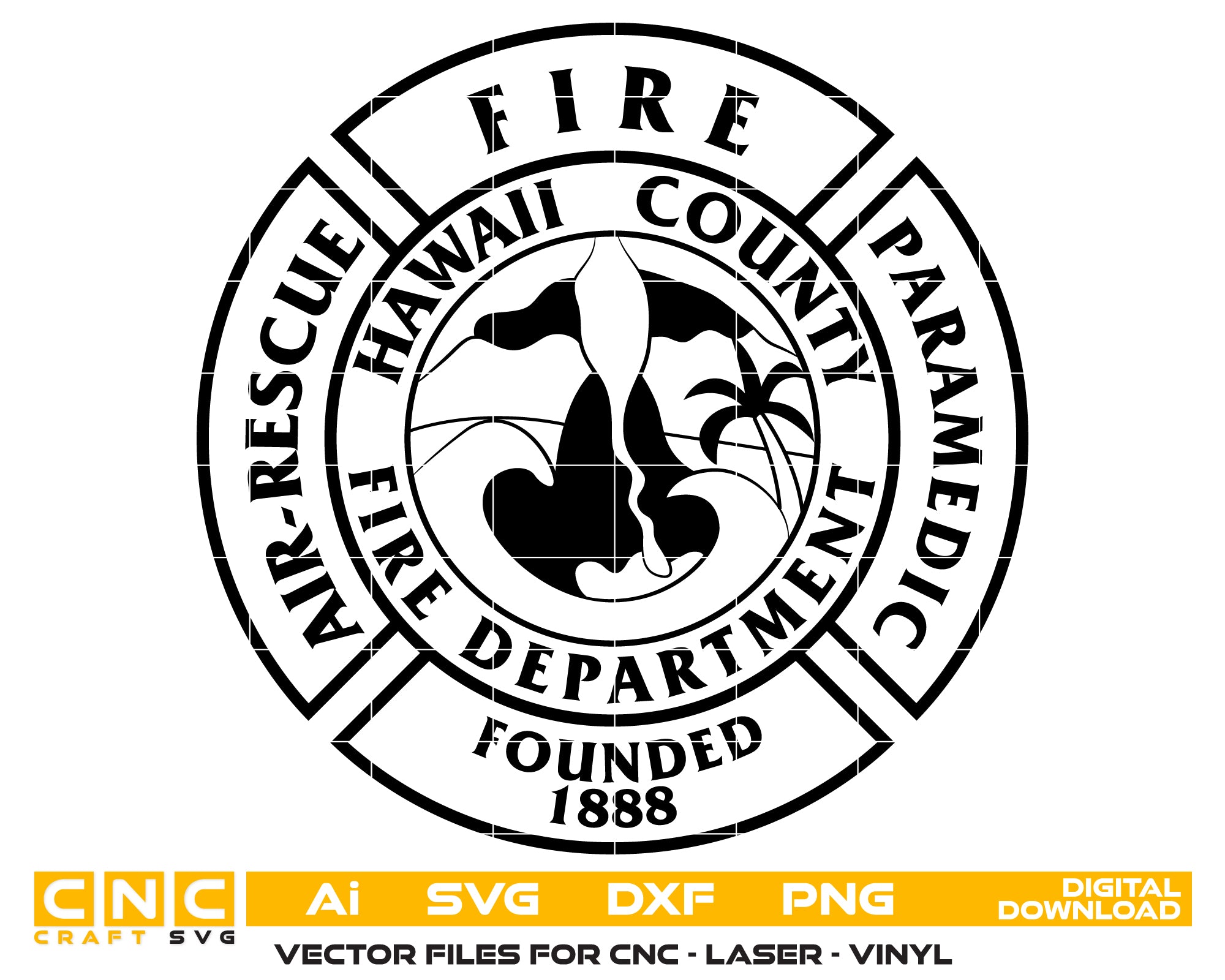 Hawaii Fire Department Logo SVG