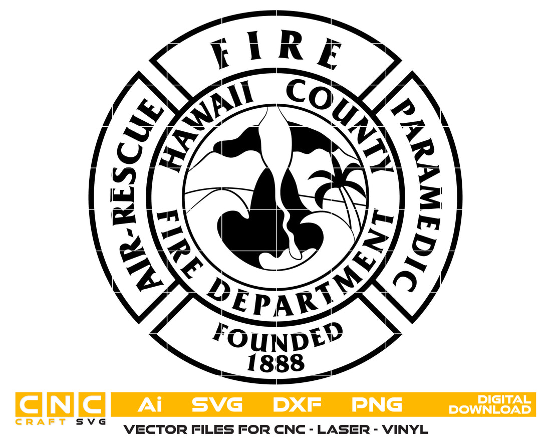 Hawaii Fire Department Logo SVG