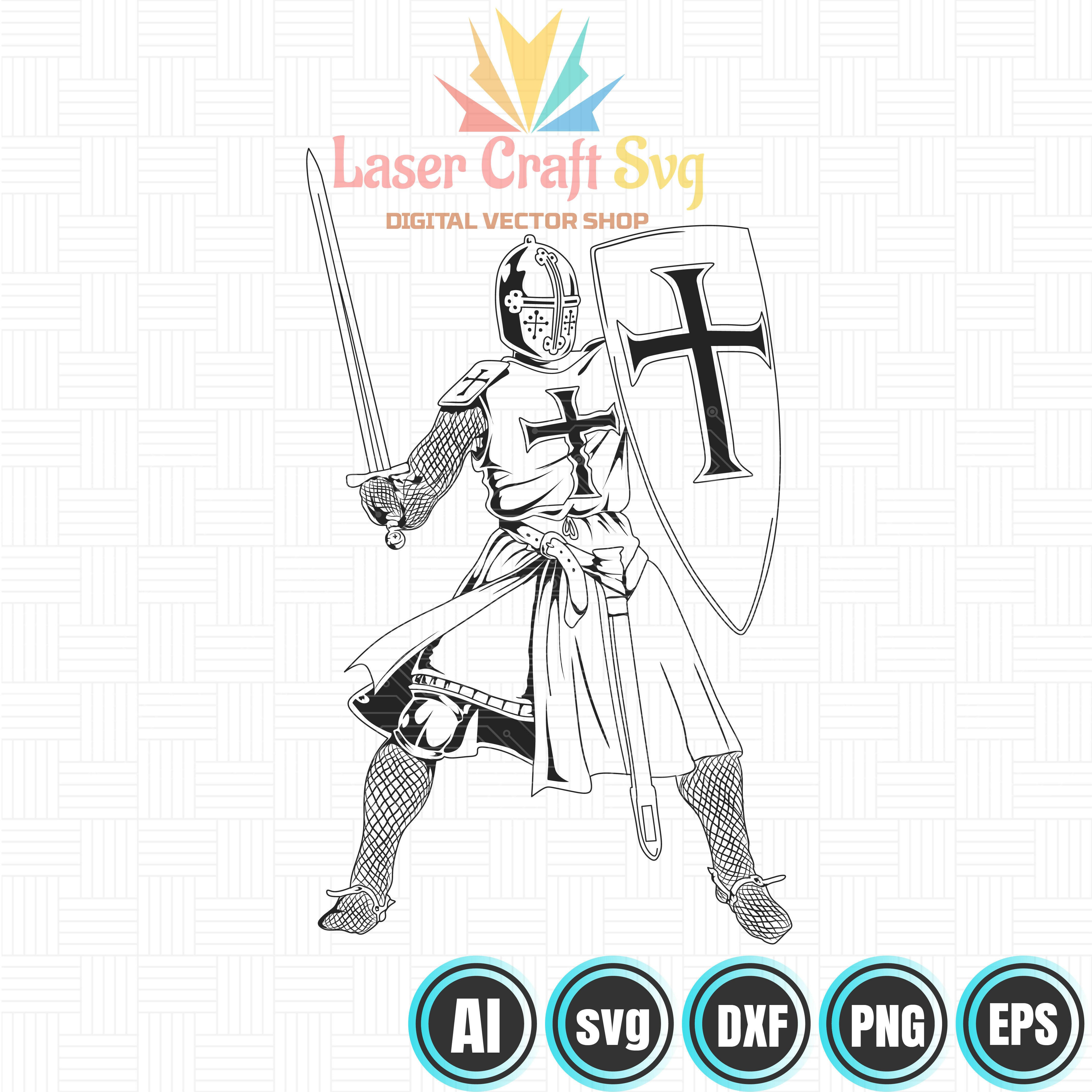 Knights digital Vector Engraving File