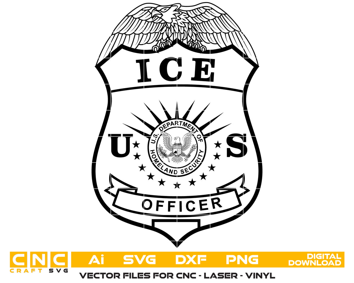 ICE US Officer Badge