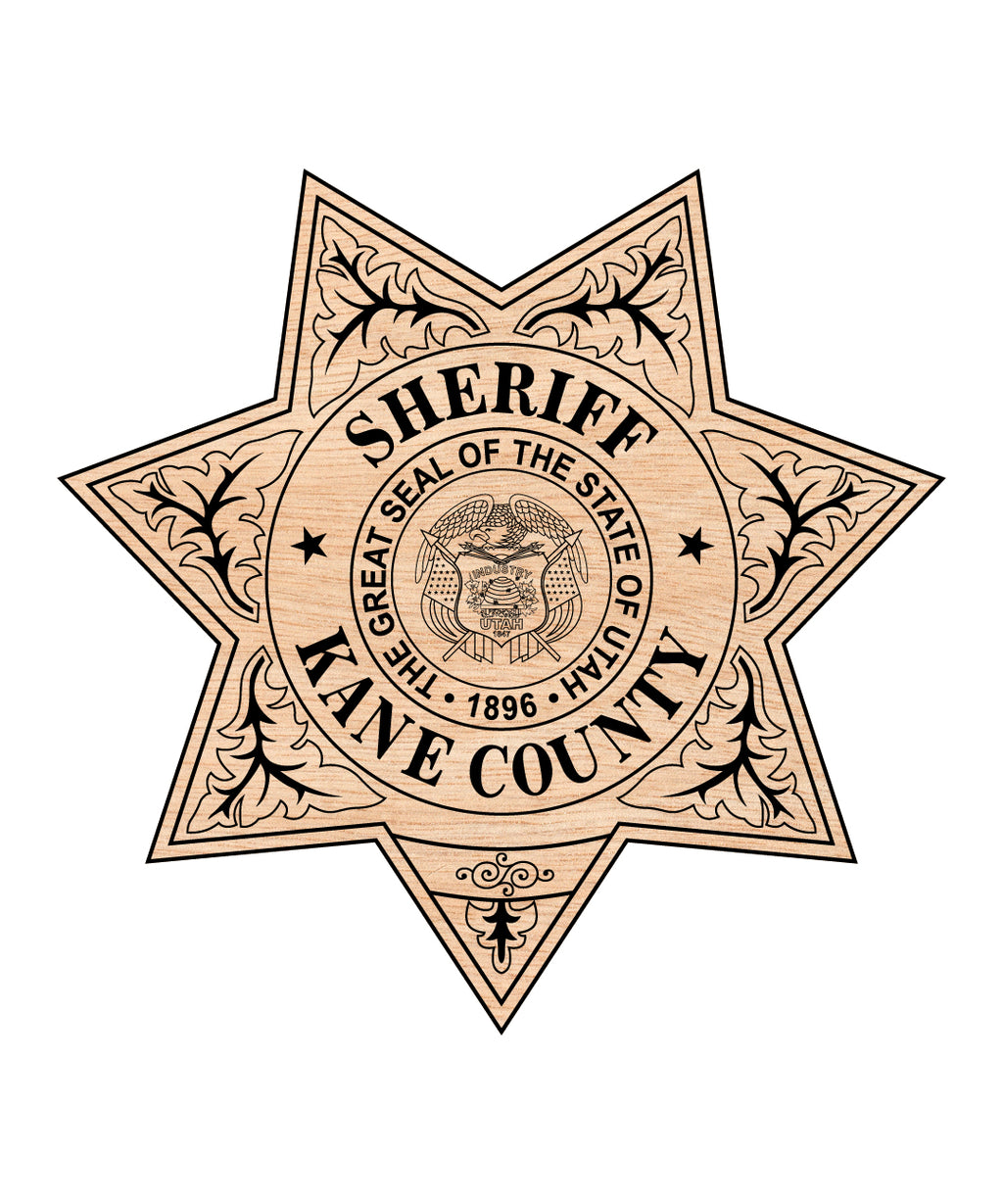 Kane County Sheriff Badge SVG, Utah Law Enforcement Badge Vector File
