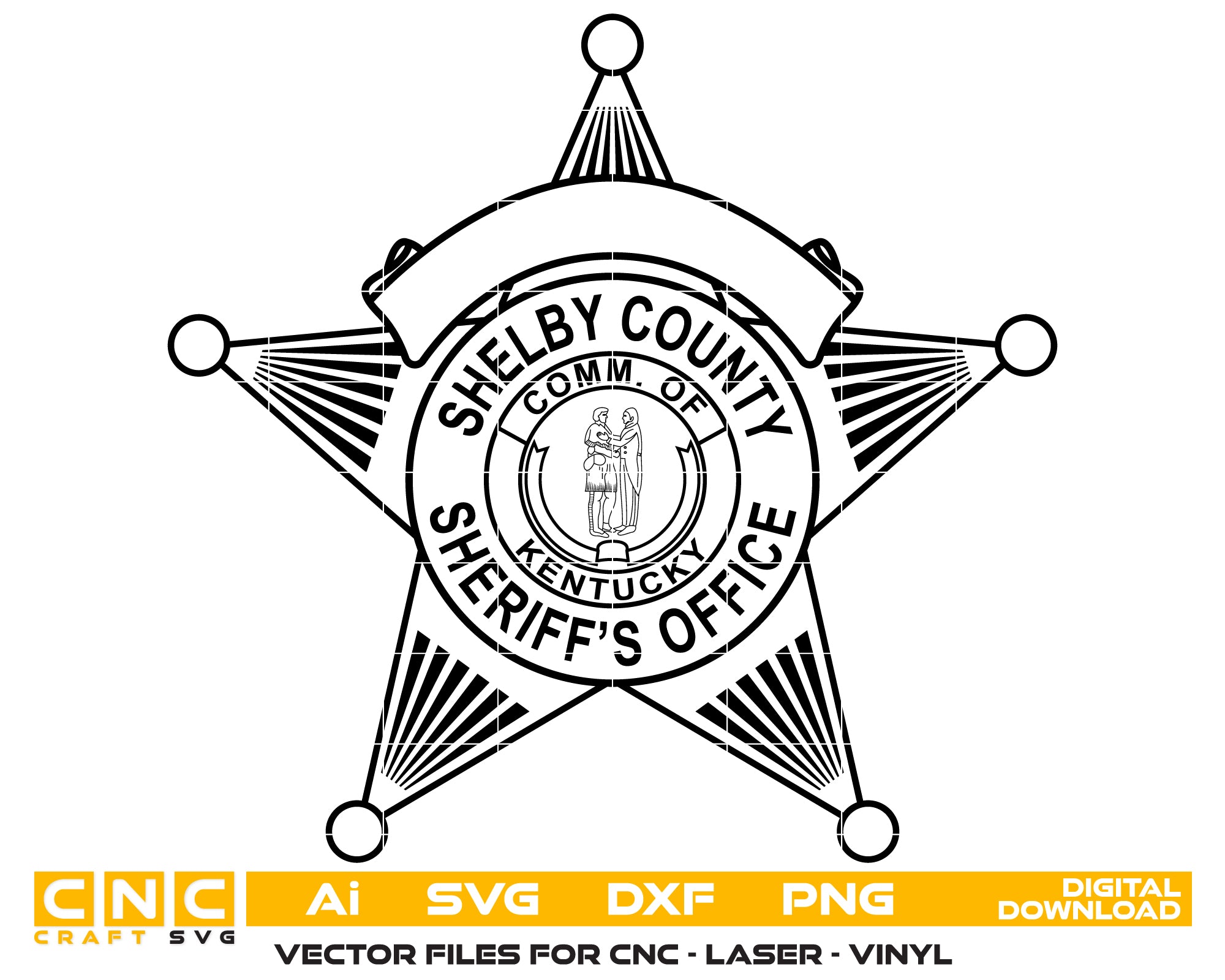 Shelby County Sheriff’s Office Badge SVG – Kentucky Emblem