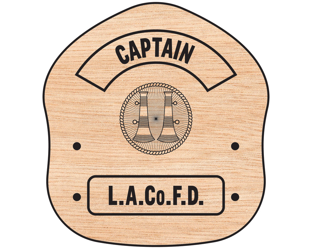 L.A. County Fire Captain Helmet Shield Badge SVG – Firefighter Emblem